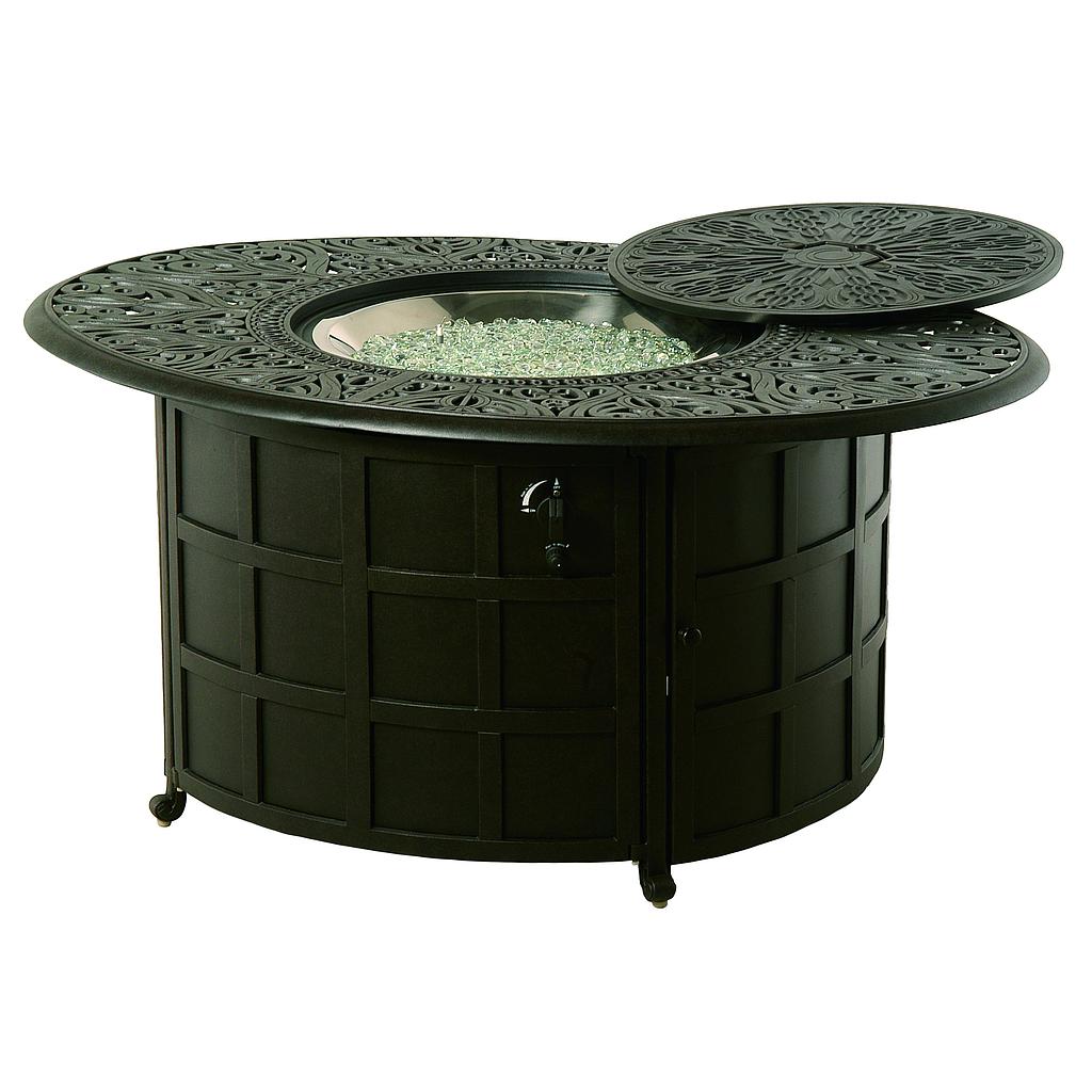 Round Outdoor Gas Fire Pit Table – Tuscany | Patio Furniture